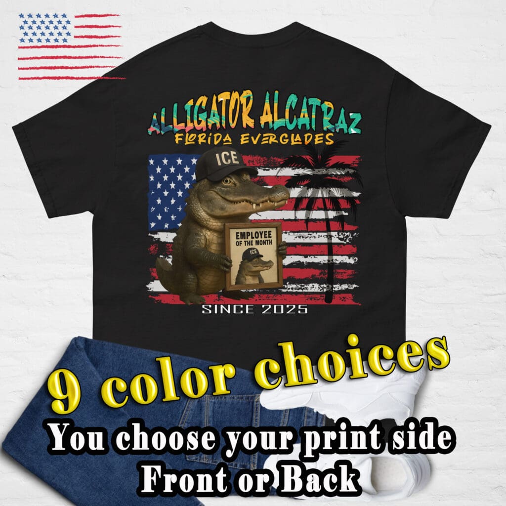 Alligator Alcatraz T-Shirt Florida Gator Jail Employee of The Month ...