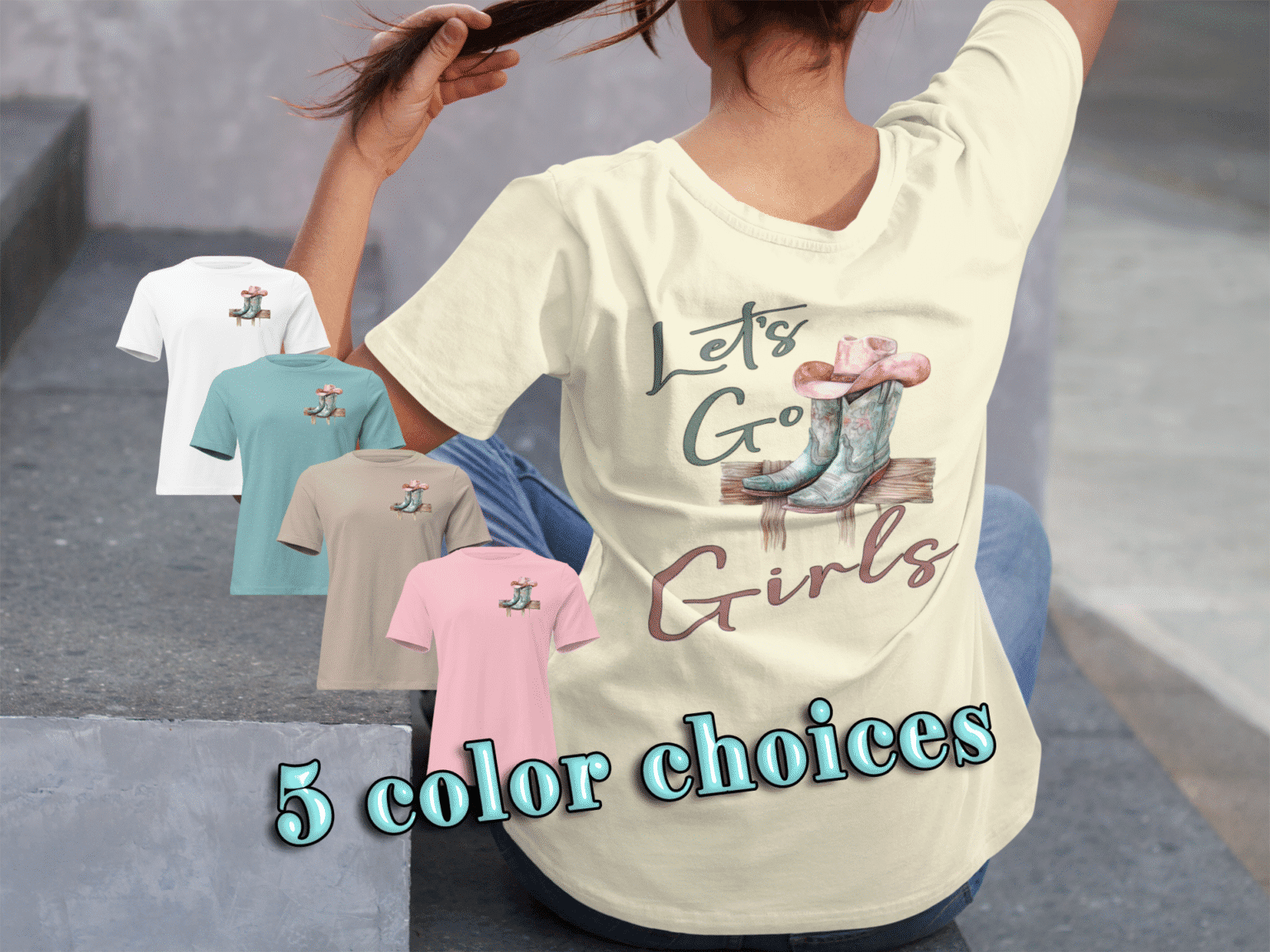 Let's Go Girls Sassy Classy Crew Western Tshirt - My Patriots Closet